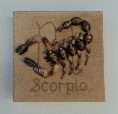 Star sign Scorpio - collage by Crete artist Michaela Raeburn
